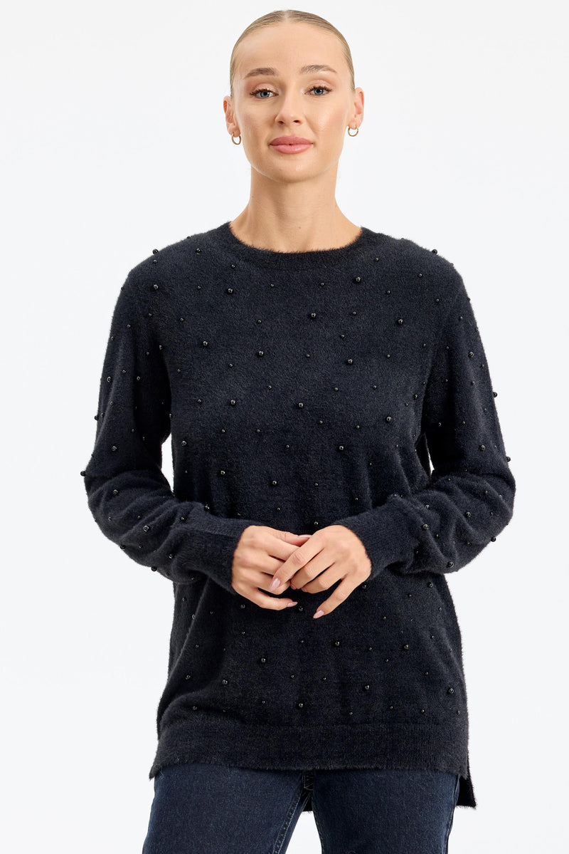 TG Pearl Detailed Tunic Black – Moda Natty