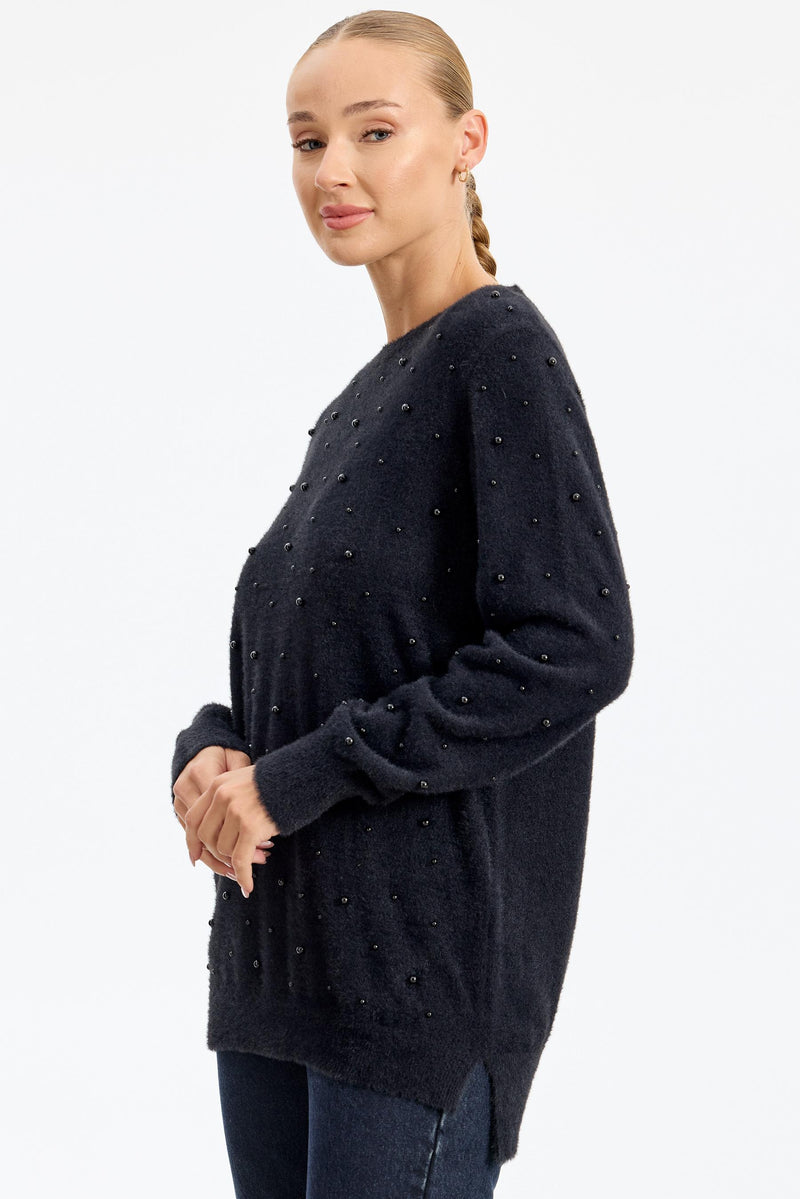 TG Pearl Detailed Tunic Black – Moda Natty